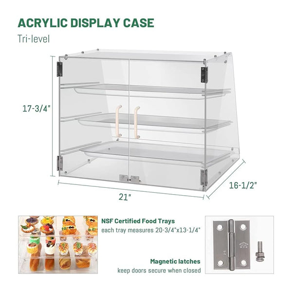 3-Tier Acrylic Display Case for Baked Good – RelyPlast Tables & Chairs Co